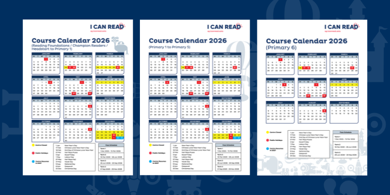 I Can Read - Course Calendar